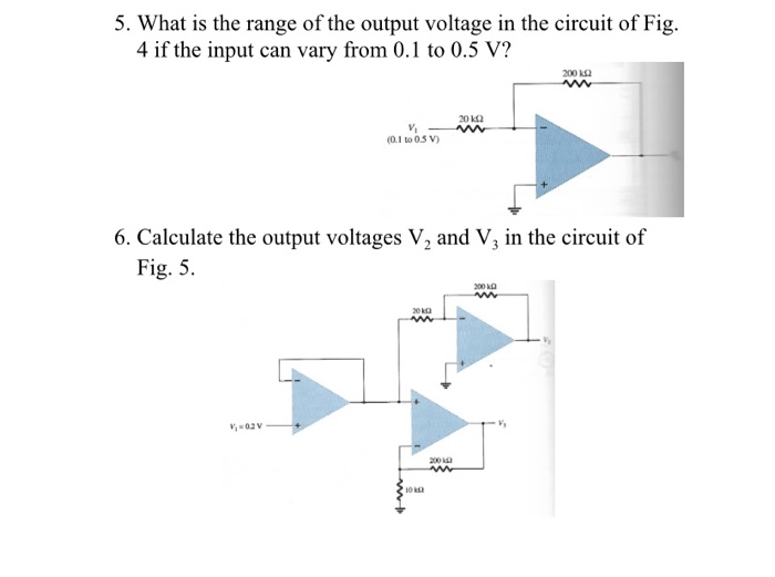 Solved 5. What is the range of the output voltage in the | Chegg.com
