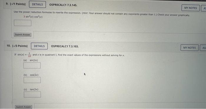 Solved [-/1 Points] OSPRECALC1 7.3.136. Use the power | Chegg.com