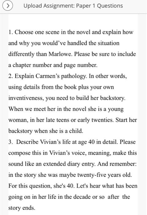 Upload Assignment: Paper 1 Questions 1. Choose one | Chegg.com