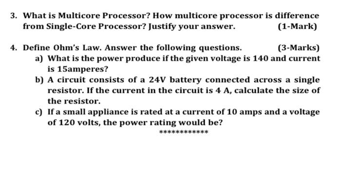 Solved 3. What is Multicore Processor? How multicore | Chegg.com