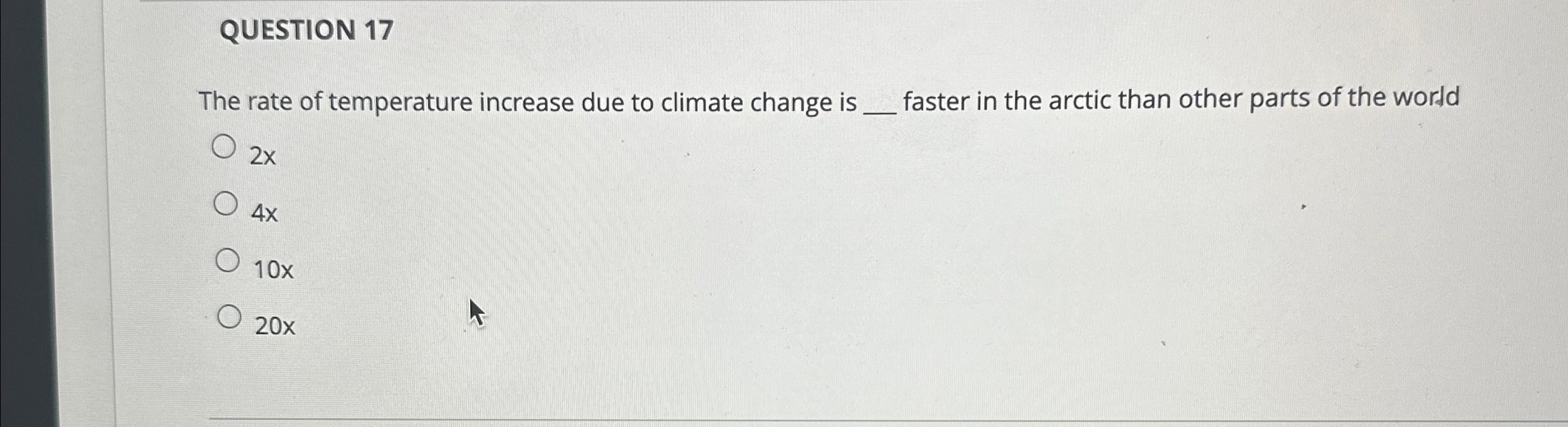 Solved QUESTION 17The rate of temperature increase due to | Chegg.com