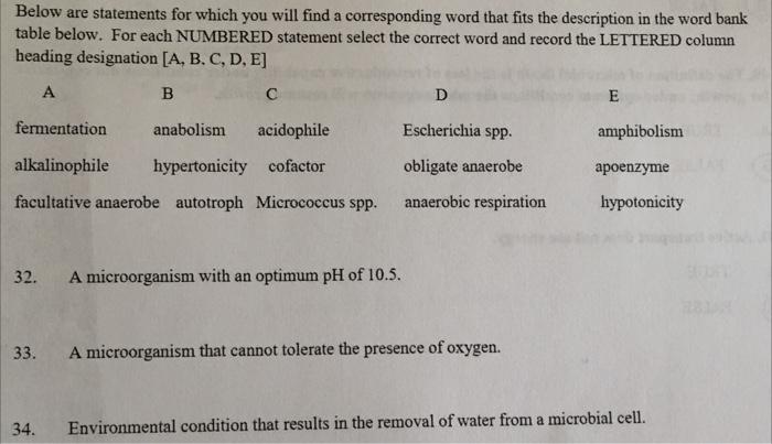 Solved Below are statements for which you will find a | Chegg.com