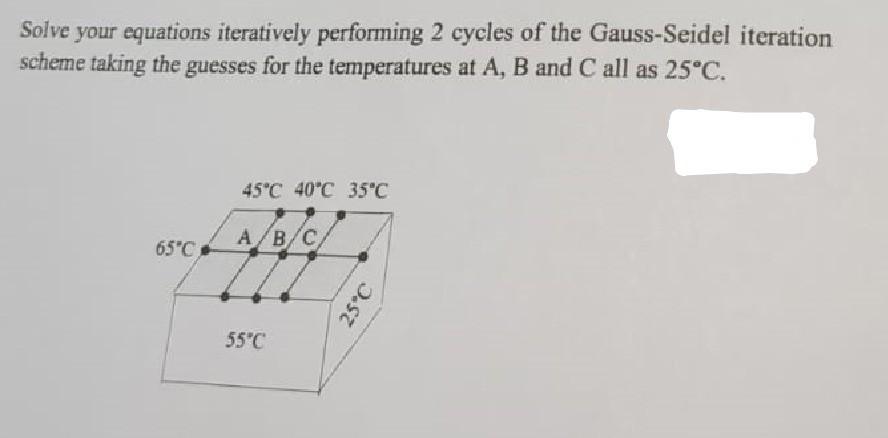 Solved Solve your equations iteratively performing 2 cycles | Chegg.com