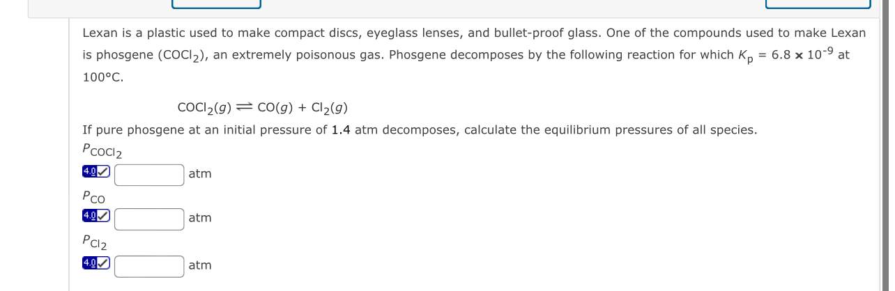 Solved Lexan is a plastic used to make compact discs, | Chegg.com