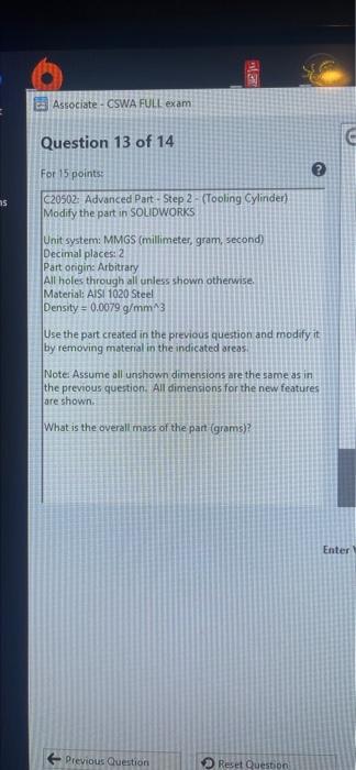 Solved Associate CSWA FULL exam Question 12 of 14 For 15 | Chegg.com