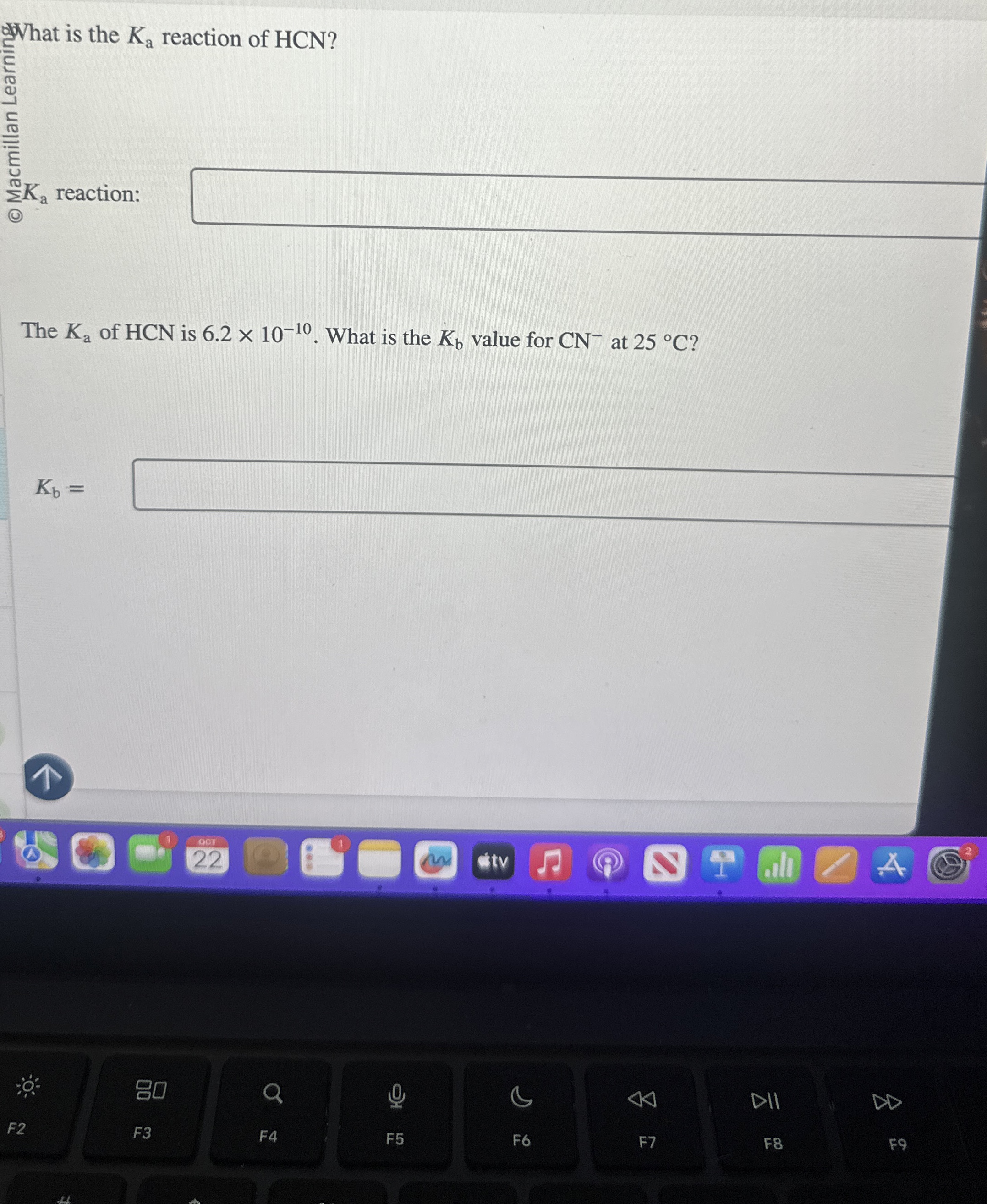 Solved dovat is the Ka ﻿reaction of HCN ?Ka ﻿reaction:The Ka | Chegg.com