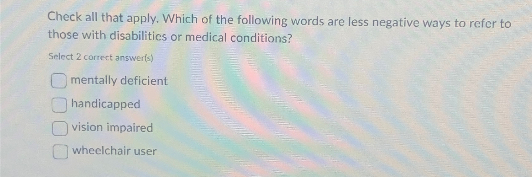 Solved Check all that apply. Which of the following words | Chegg.com