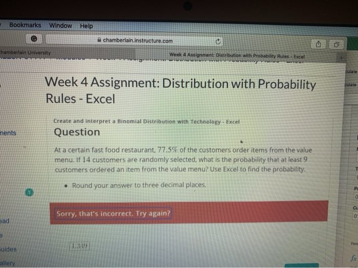 Solved ember 2019 Week 4 Assignment: Distribution with | Chegg.com