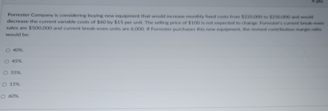 Solved Forrester Company is considering buying new equipment | Chegg.com