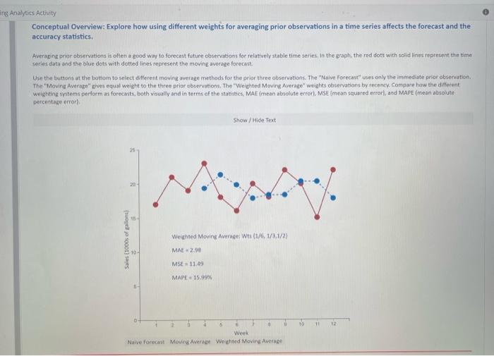 Solved loring Analytics Activity Conceptual Overview: | Chegg.com