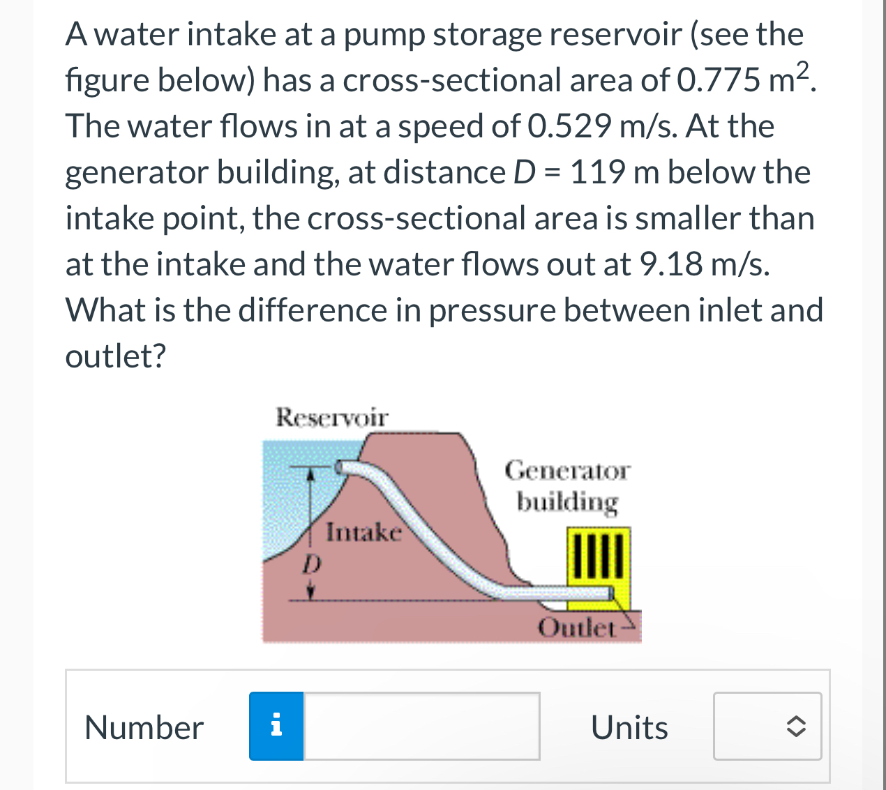 Solved A water intake at a pump storage reservoir (see the | Chegg.com