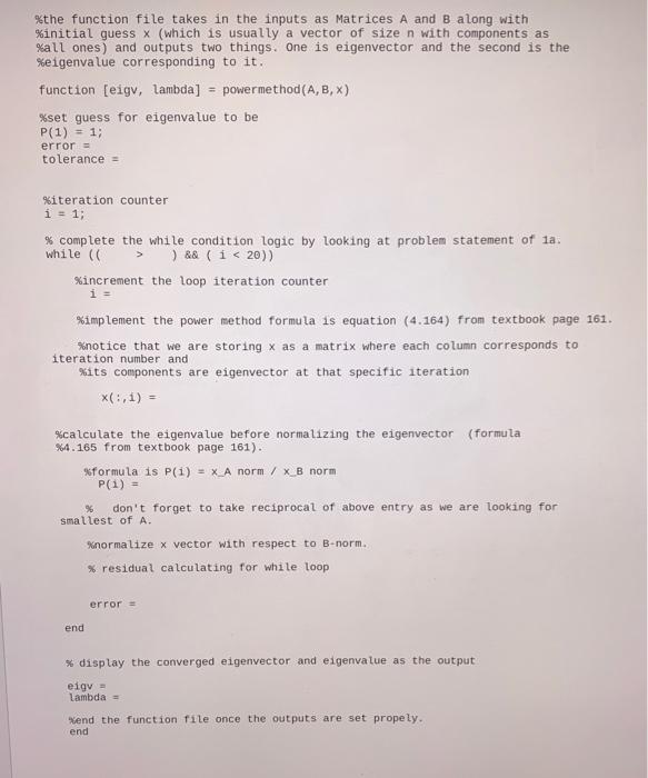 Solved 1a. [18 points] Open the templated file provided to | Chegg.com
