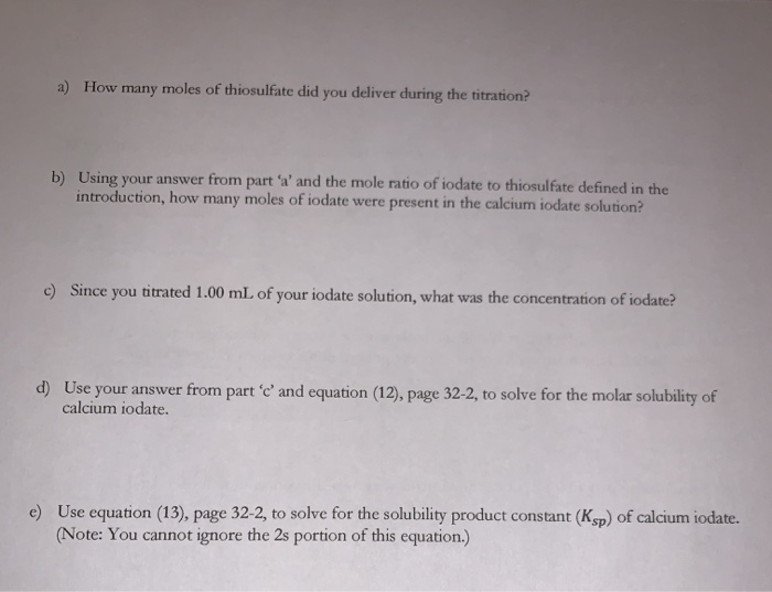 Solved 2. Solubility in iodate solution (common ion effect): | Chegg.com