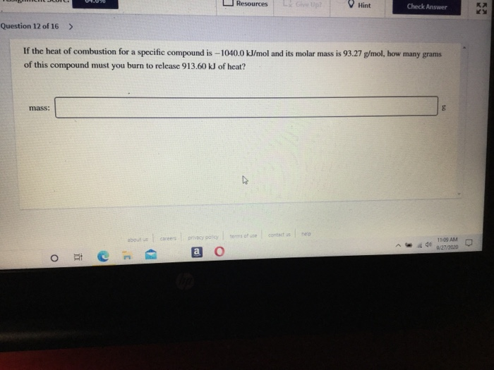 Solved Resources Lx Give Up? Hint Check Answer KY Question | Chegg.com