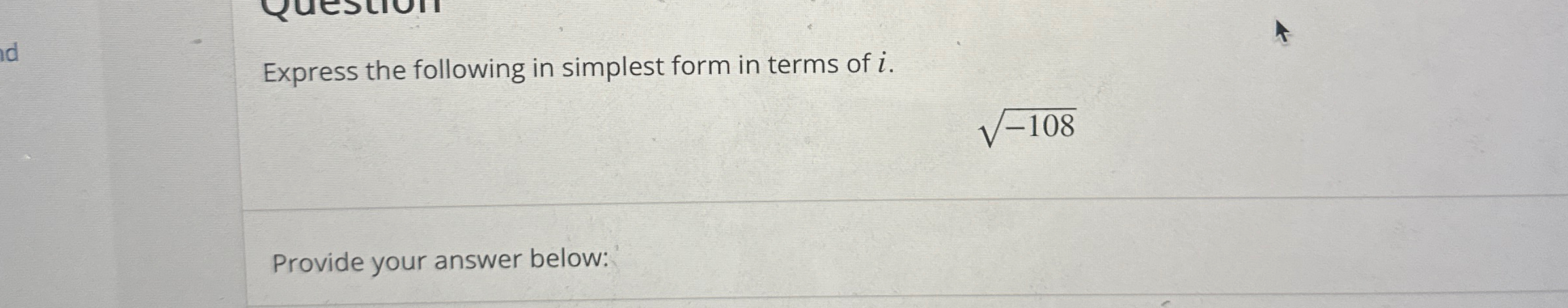 Solved Express the following in simplest form in terms of | Chegg.com