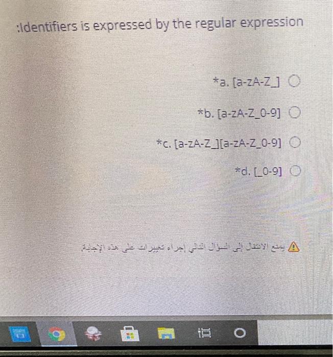 Solved :Identifiers is expressed by the regular expression | Chegg.com