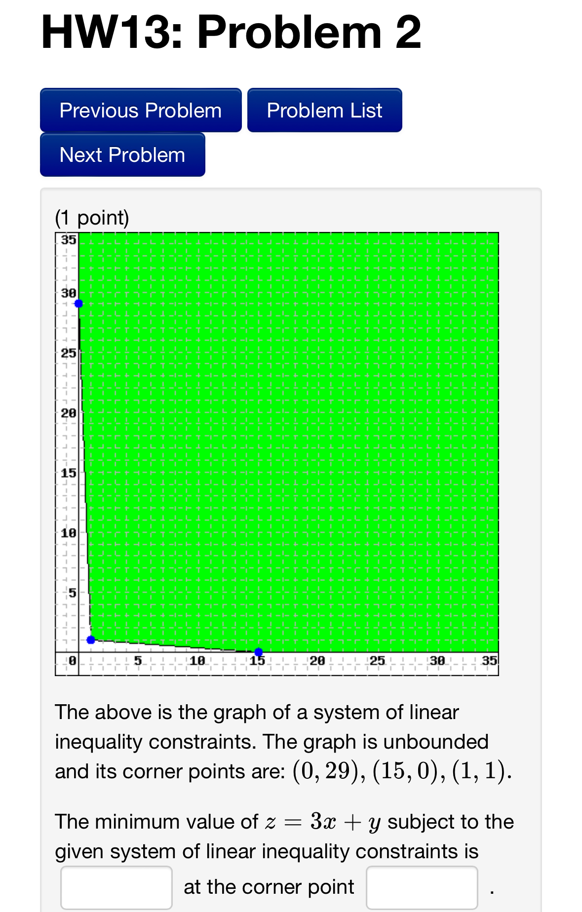 Solved HW13: Problem 2Next ProblemThe above is the graph of | Chegg.com
