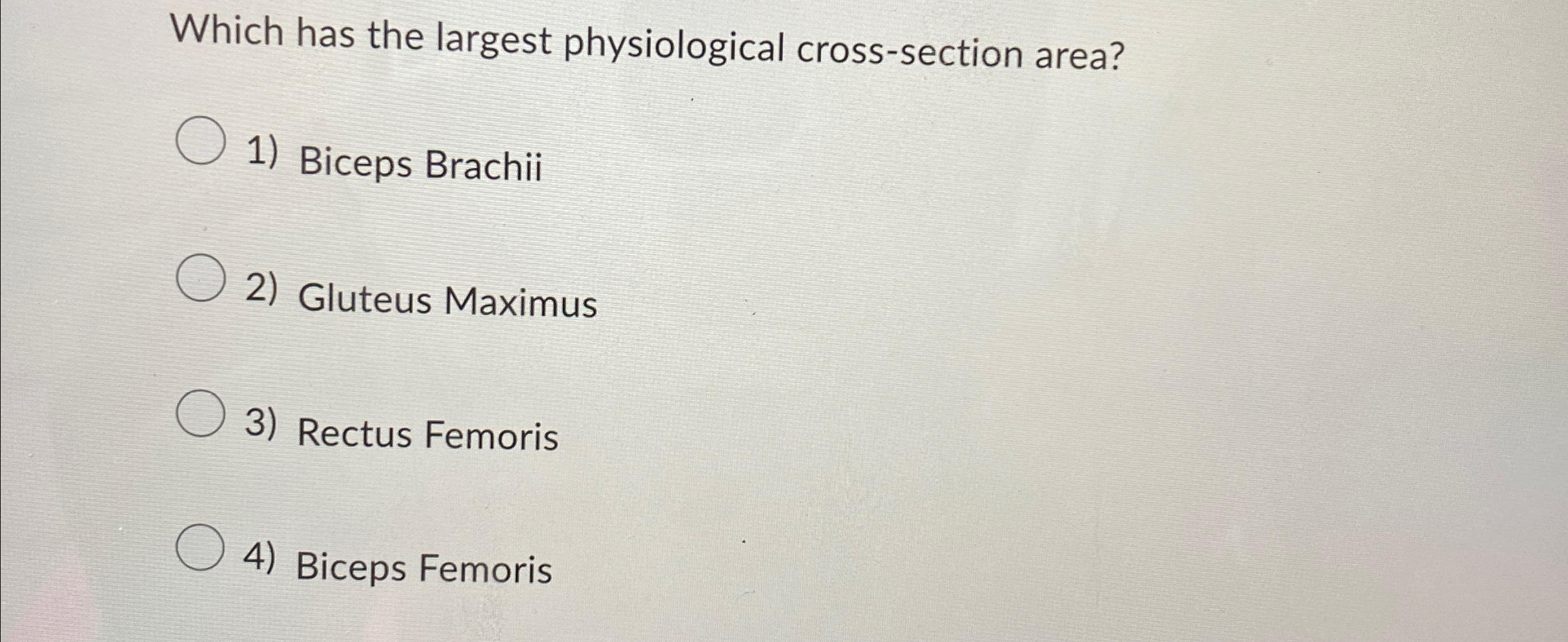 Solved Which has the largest physiological cross-section | Chegg.com
