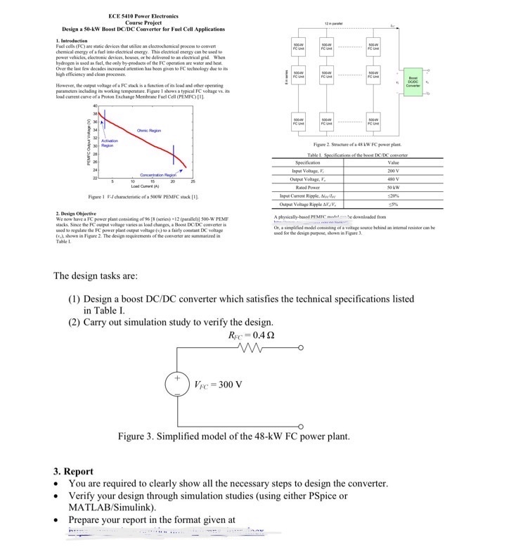 Solved ECE 5410 ﻿Power ElectronicsCeurse ProjeetDesign a | Chegg.com