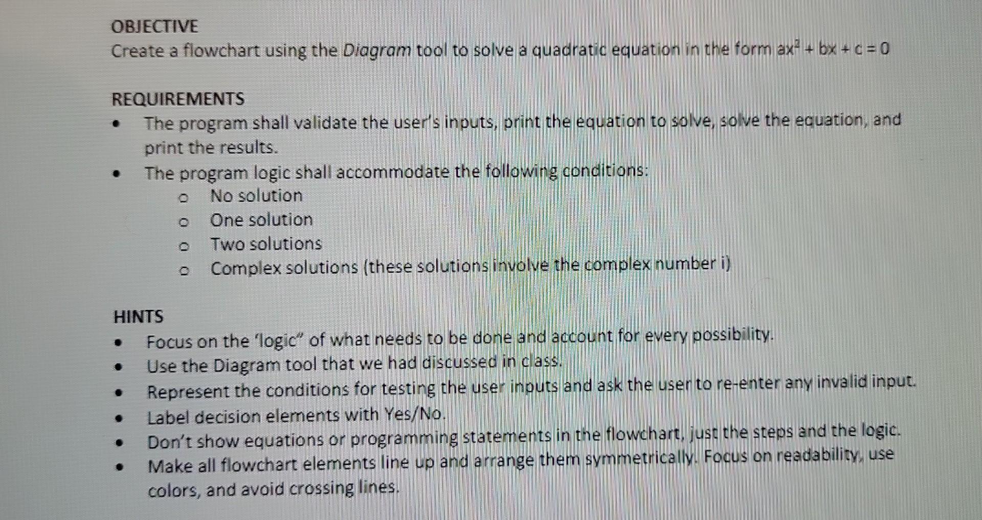Solved OBJECTIVE Create a flowchart using the Diagram tool | Chegg.com