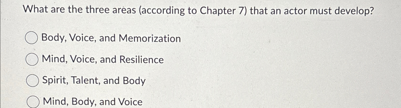 Solved What are the three areas (according to Chapter 7) | Chegg.com