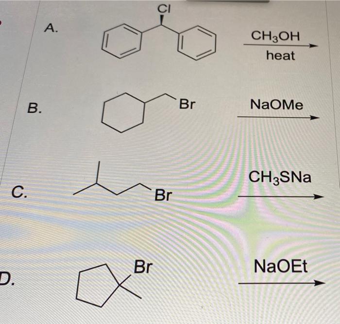 Solved A. heat CH3OH B. NaOMe CH3SNa | Chegg.com
