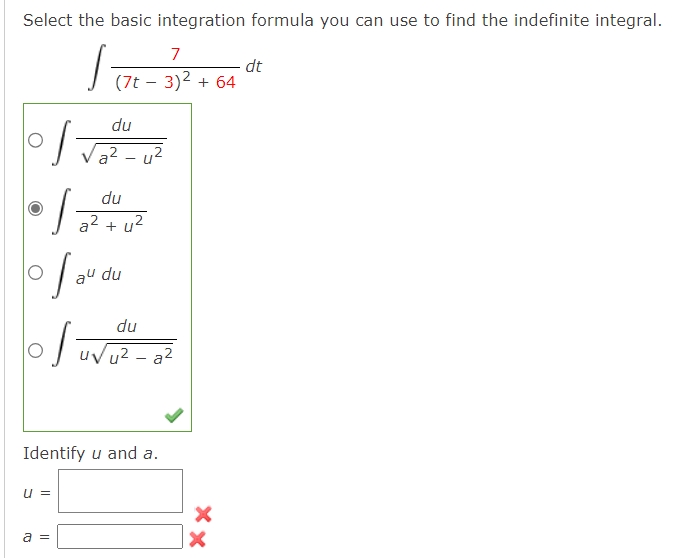 Solved Select the basic integration formula you can use to | Chegg.com