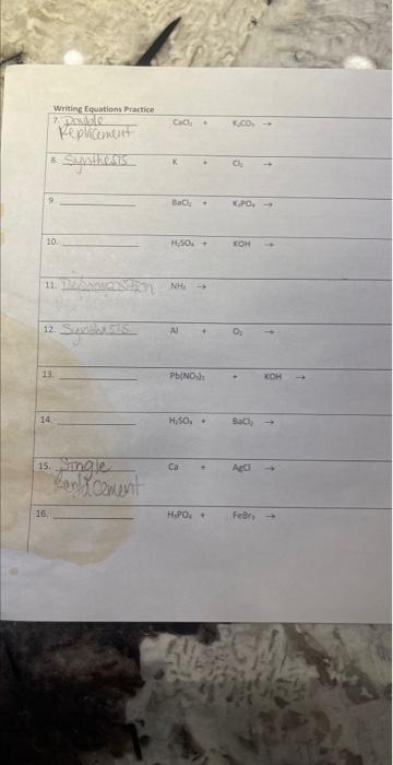 Solved predict the products, balance each equation and | Chegg.com