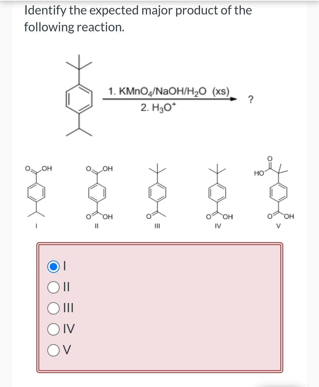 Solved Identify the expected major product of the following | Chegg.com