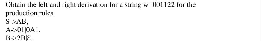 Solved Obtain the left and right derivation for a string | Chegg.com