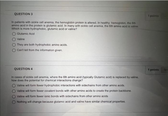 Solved In patients with sickle cell anemia, the hemoglobin | Chegg.com