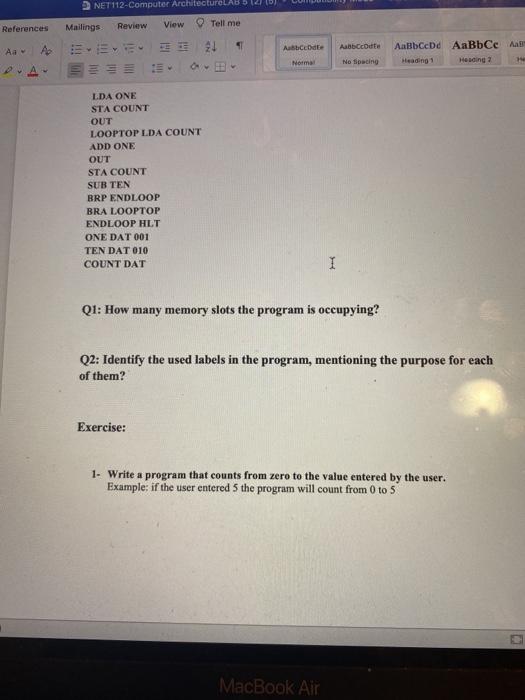 Solved NET112-Computer ArchitectureLAB 51200 Mailings Review | Chegg.com