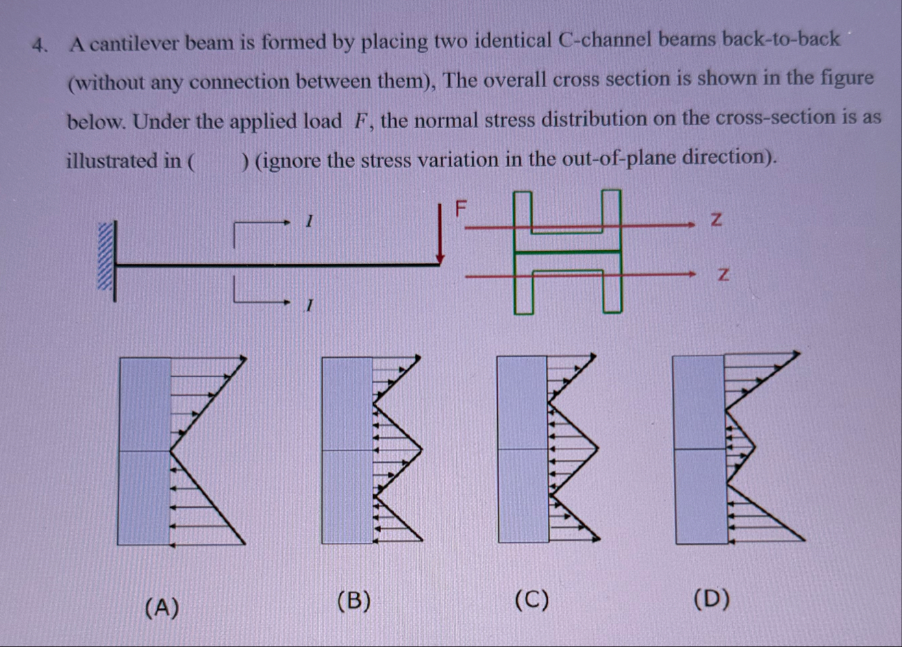 [Solved]: A cantilever beam is formed by placing two identic