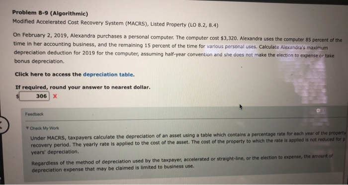 Solved Problem 8-9 (Algorithmic) Modified Accelerated Cost | Chegg.com Solved Problem 8-9 (Algorithmic) Modified Accelerated Cost | Chegg.com