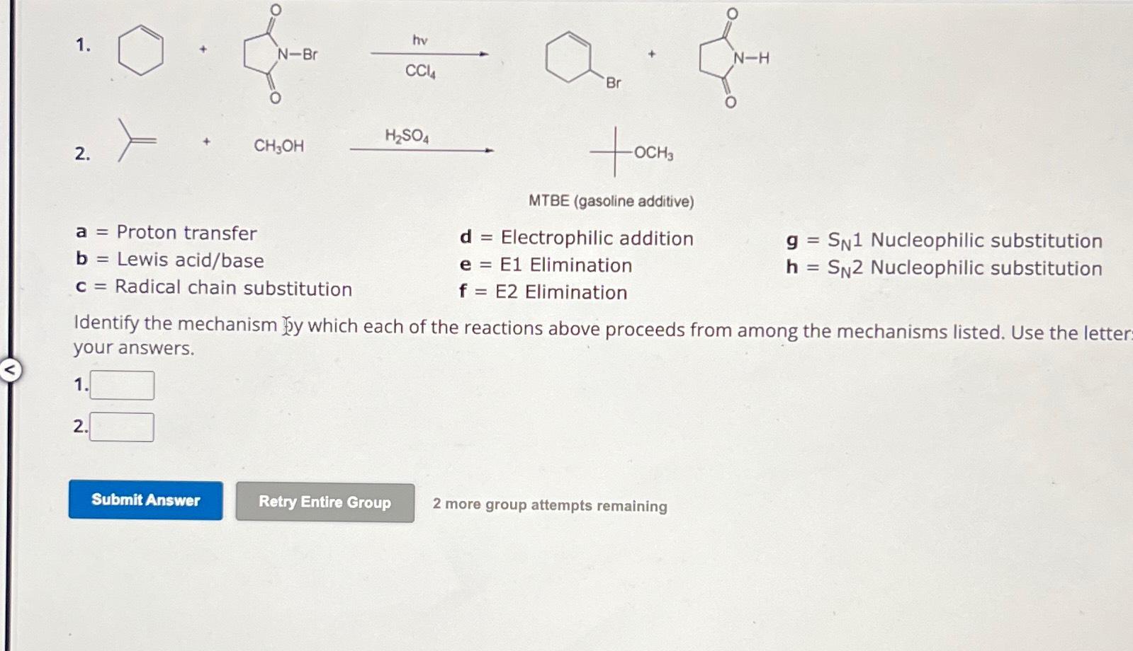 Solved MTBE (gasoline additive)a= ﻿Proton transferb = ﻿Lewis | Chegg.com