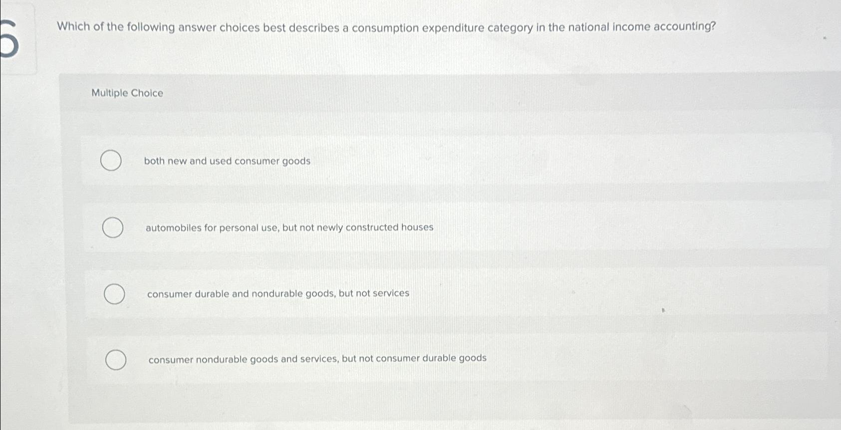 Solved Which of the following answer choices best describes | Chegg.com