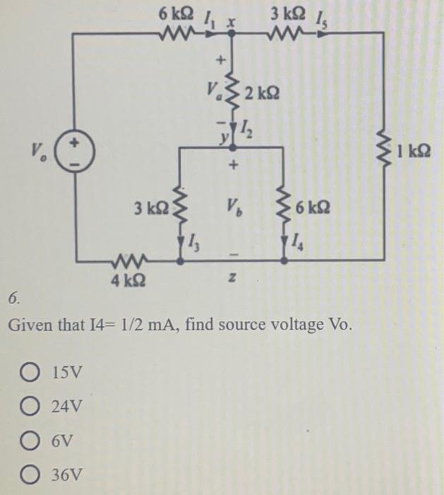 Solved For the circuit shown, find the magnitude of the | Chegg.com