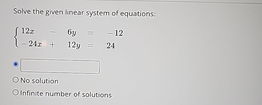 Solved Solve the given linear system of | Chegg.com