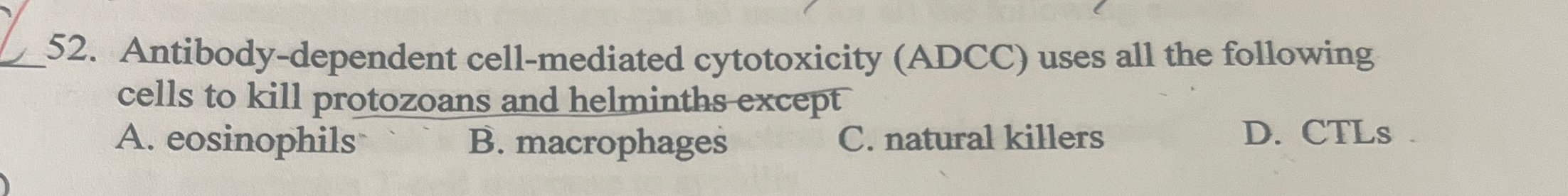 Solved Antibody-dependent cell-mediated cytotoxicity (ADCC) | Chegg.com
