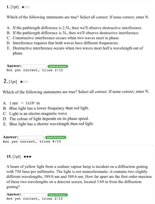 Solved Which of the following statements are true? Select | Chegg.com