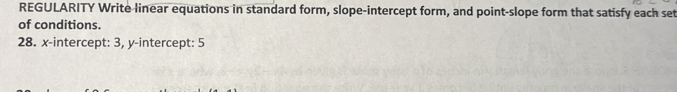Solved REGULARITY Write linear equations in standard form, | Chegg.com