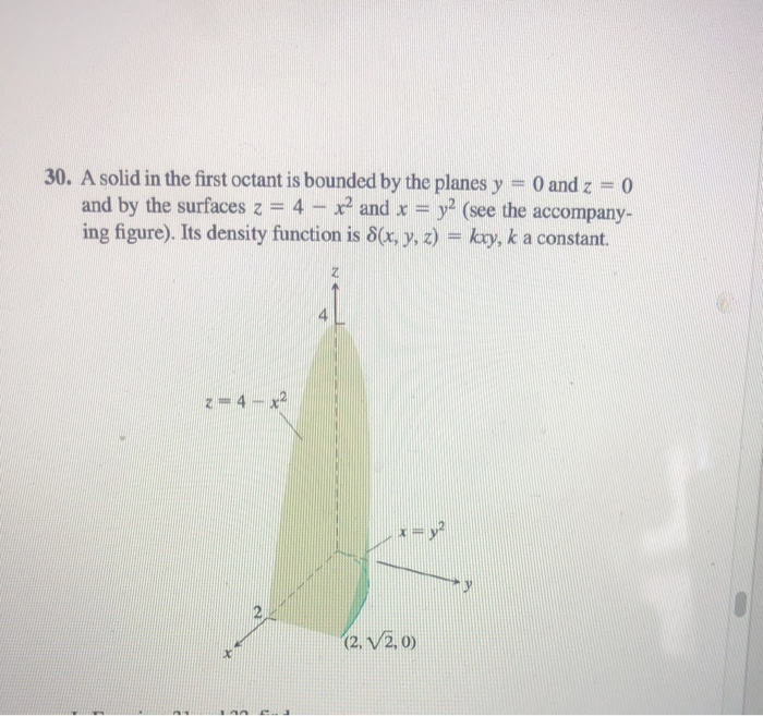 Solved calculate the mass of the solid and the center of | Chegg.com