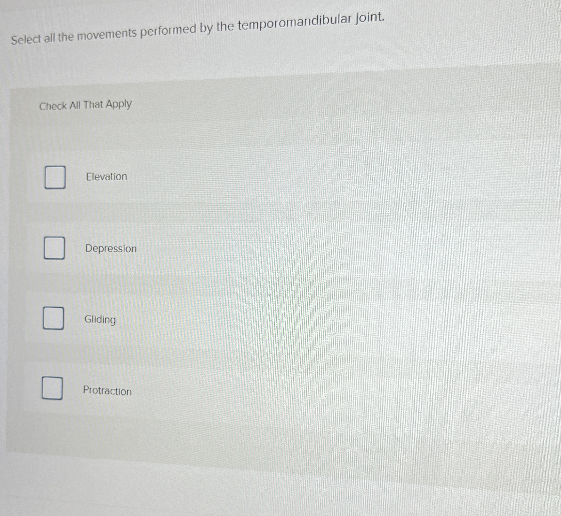 Solved Select all the movements performed by the | Chegg.com