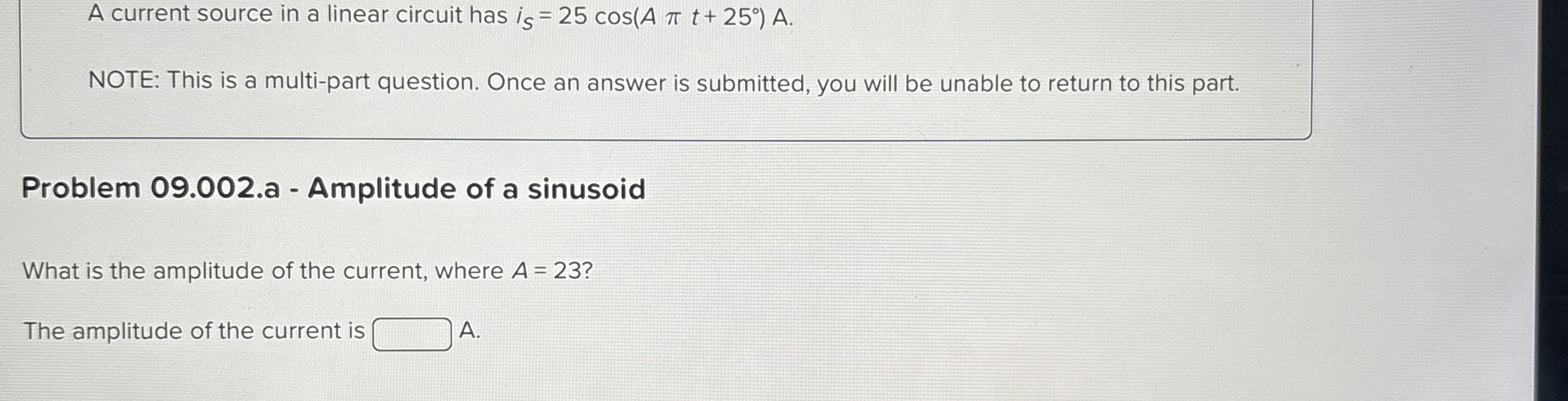 Solved A current source in a linear circuit has | Chegg.com