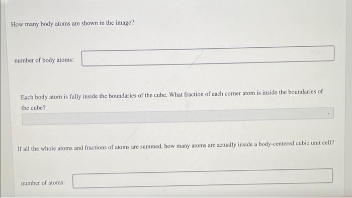 Solved Consider the body-centered cubic unit cell shown in | Chegg.com