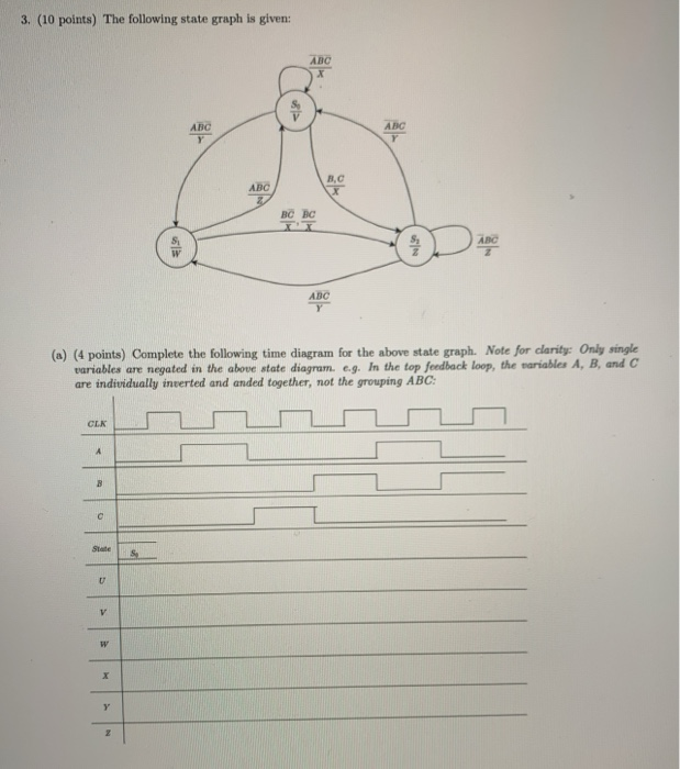 Solved 3. (10 points) The following state graph is given: | Chegg.com