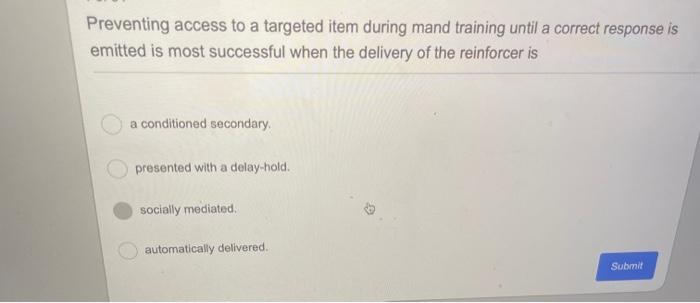 Solved The presence of a post-reinforcement pause without a | Chegg.com