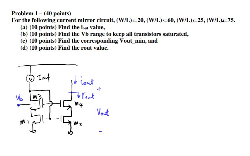Solved Problem 1 - (40 ﻿points)For the following current | Chegg.com