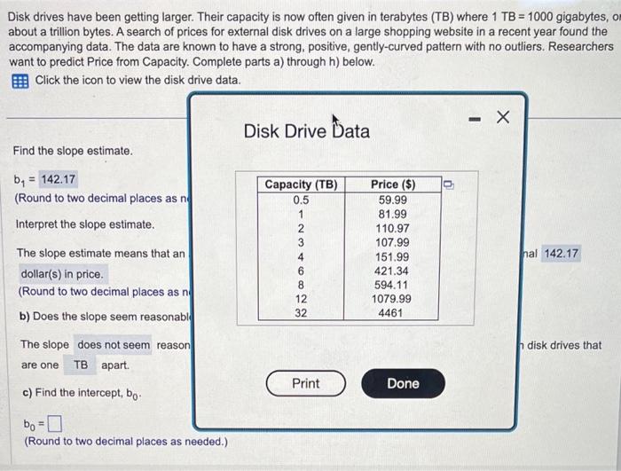 Solved Disk drives have been getting larger. Their capacity | Chegg.com
