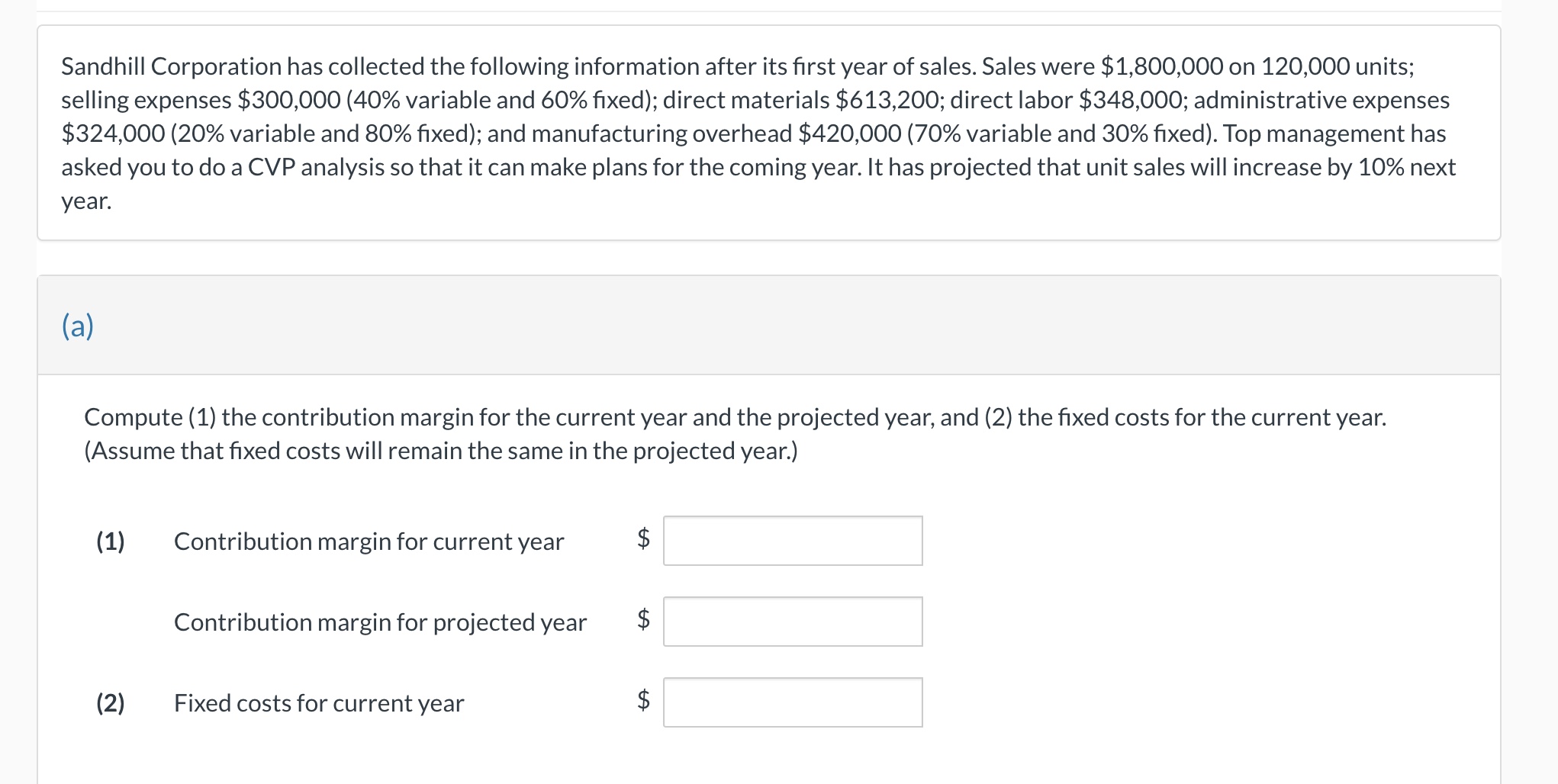 Solved Carla Vista Company manufactures and sells three | Chegg.com